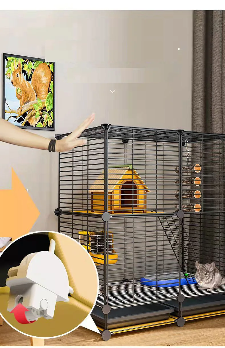 2-tier Luxury Steel Villa for Hamsters & Chinchillas