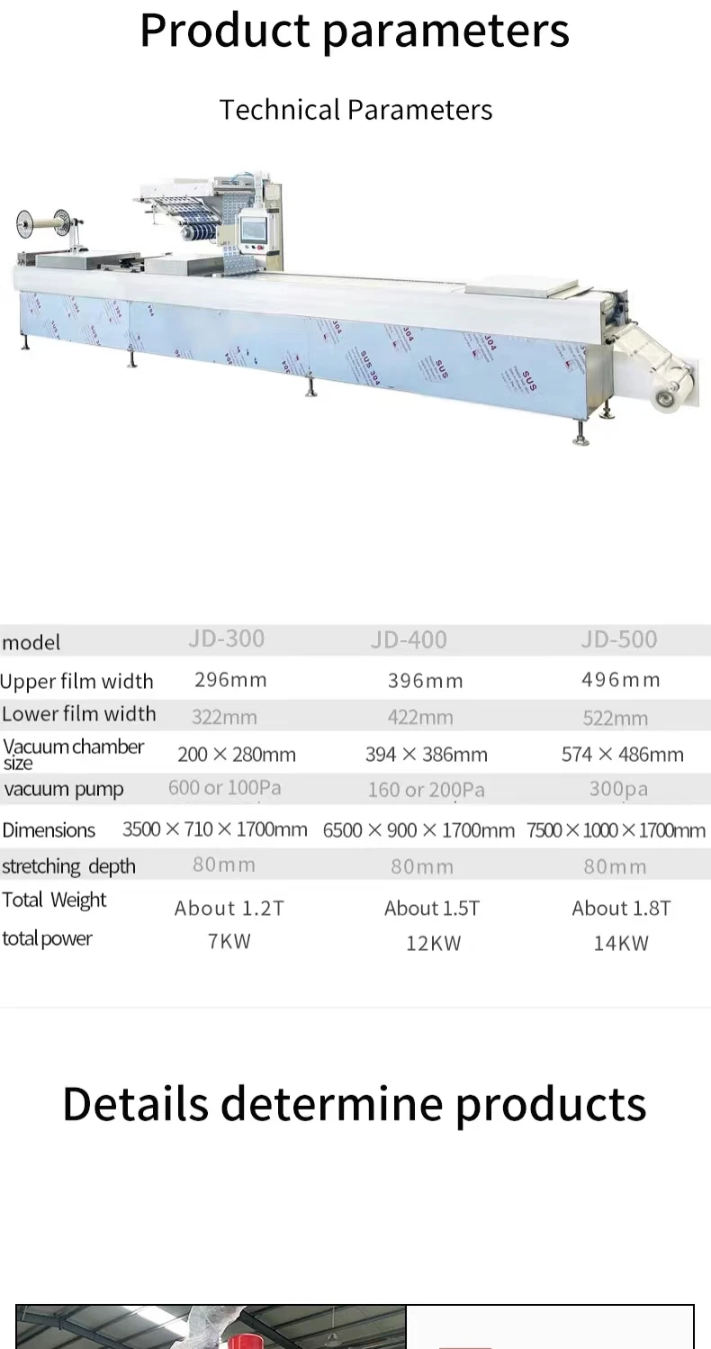 Ham Sausage Fully Automatic Vacuum Packaging Machine Food Stretch Film ...
