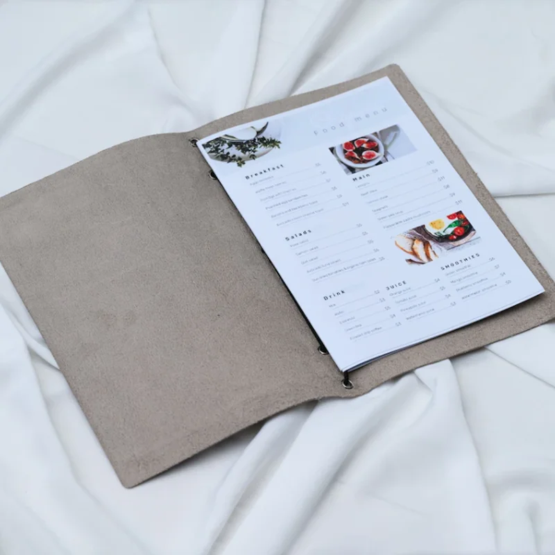 Leather Menu Holder - Elegant & Sustainable Promotional Gift