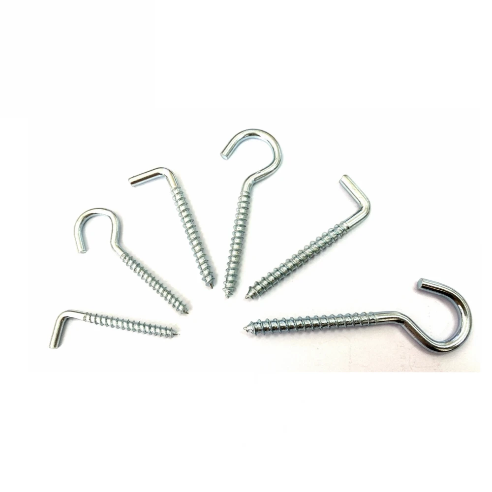 Customized Steel Zinc Plated L Shaped Hook Screw L Type C Type Screw ...