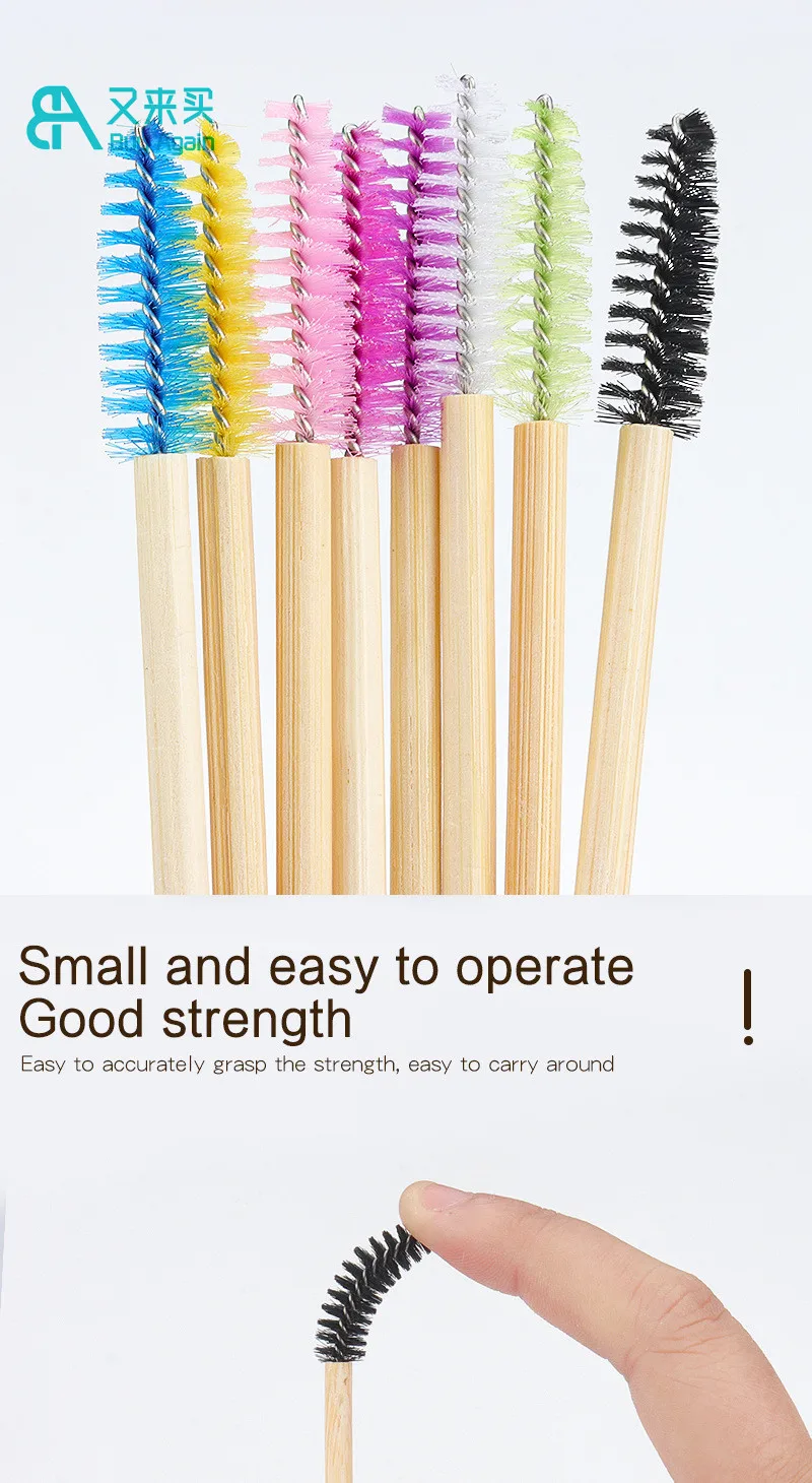Wholesale Disposable Wooden Bamboo Spoolies Lash Tools Lash Brush Wand ...