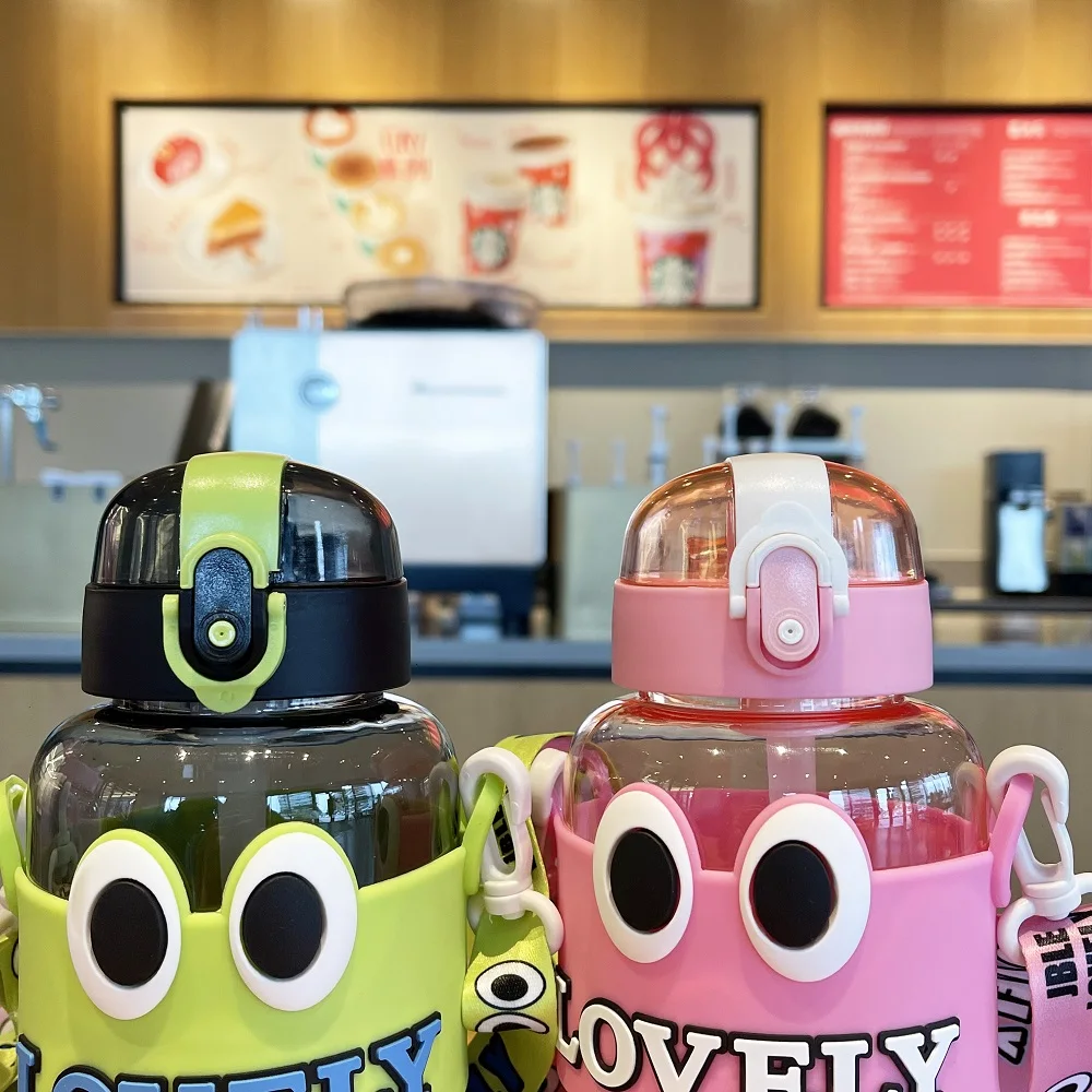 Tomatodos Modernos 2023 650ml Cute Kids Bottle Water For Children School Girls With Straw Straps ...