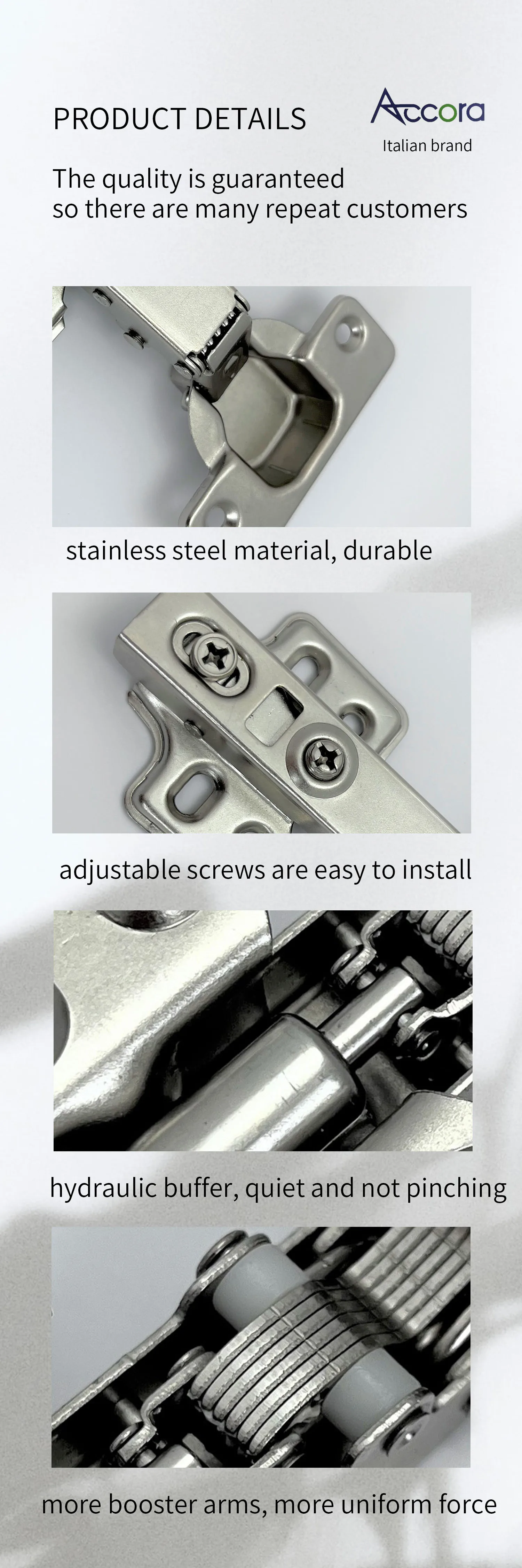 Accora Kitchen Conceal Full Overlay Soft Close Cabinets