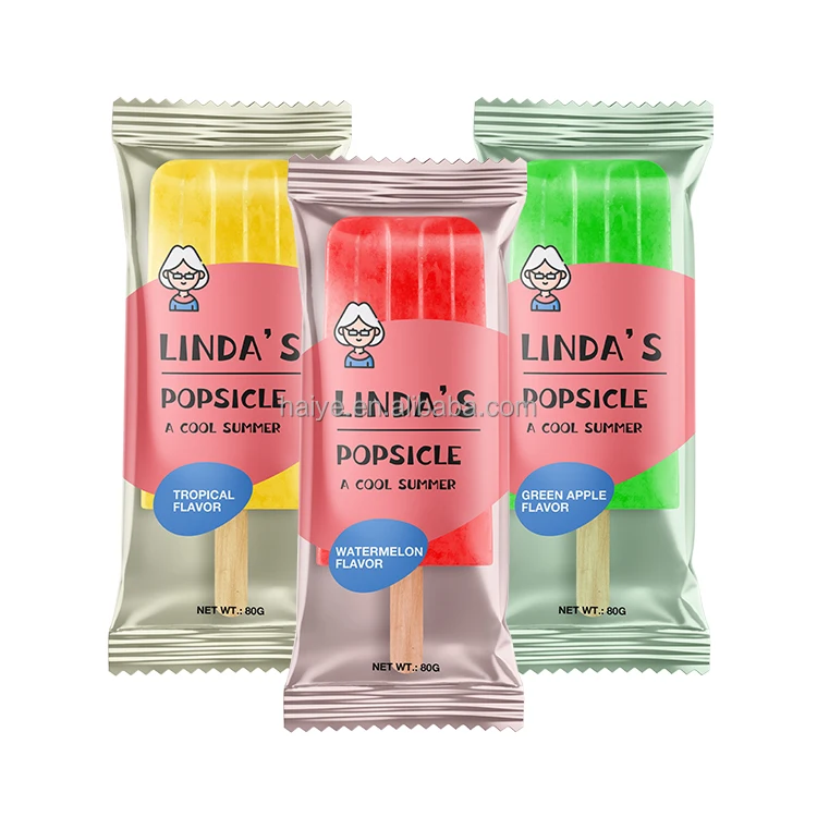 Custom Popsicle Packaging Film Roll Eco Friendly Material Frozen ...