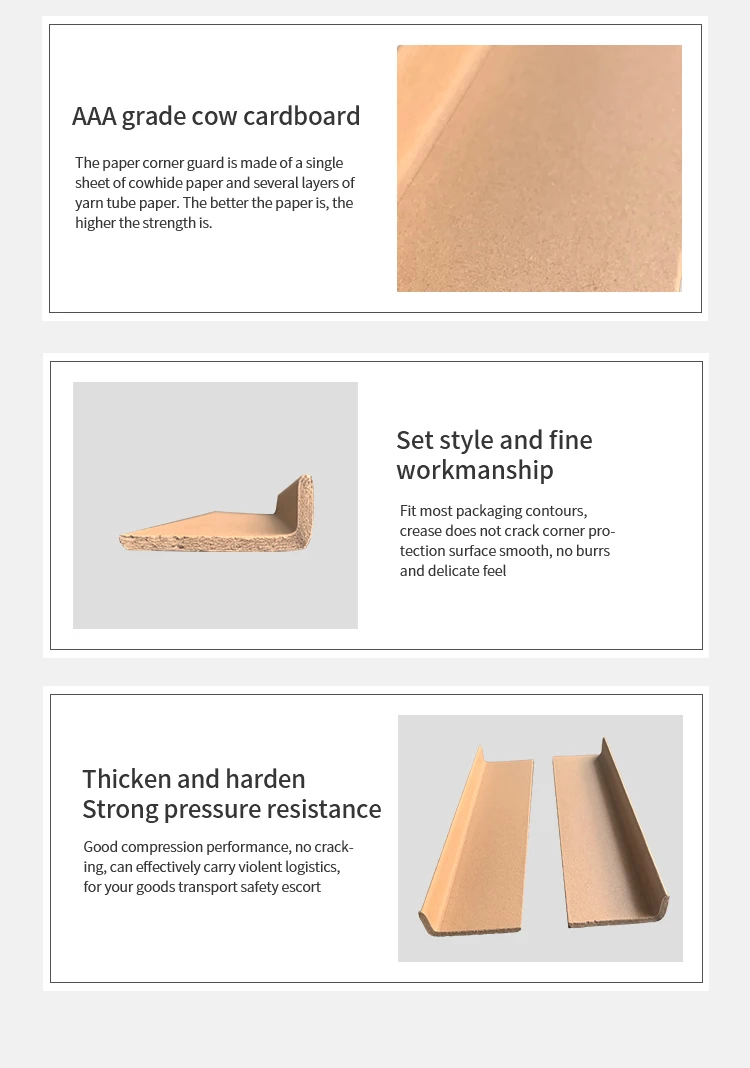 Brown Corrugated Cardboard Angles Edge Boards Kraft Paper Pallet Edge ...