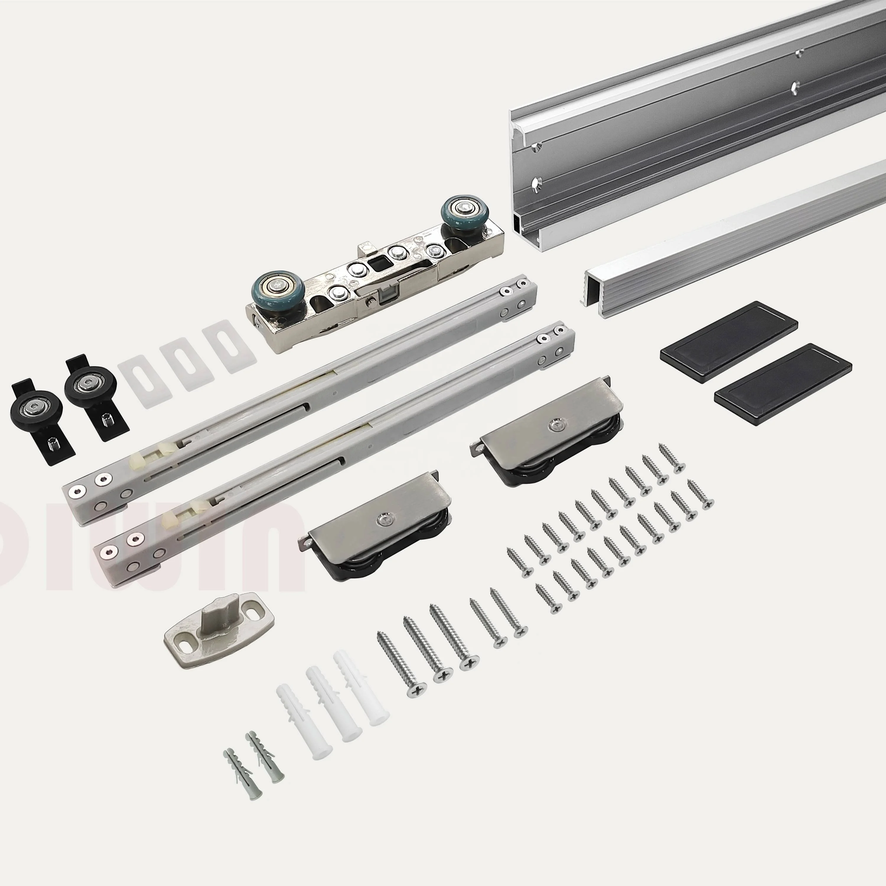Wall Mounting Ghost Sliding Door System for Interior Wooden Doors ...