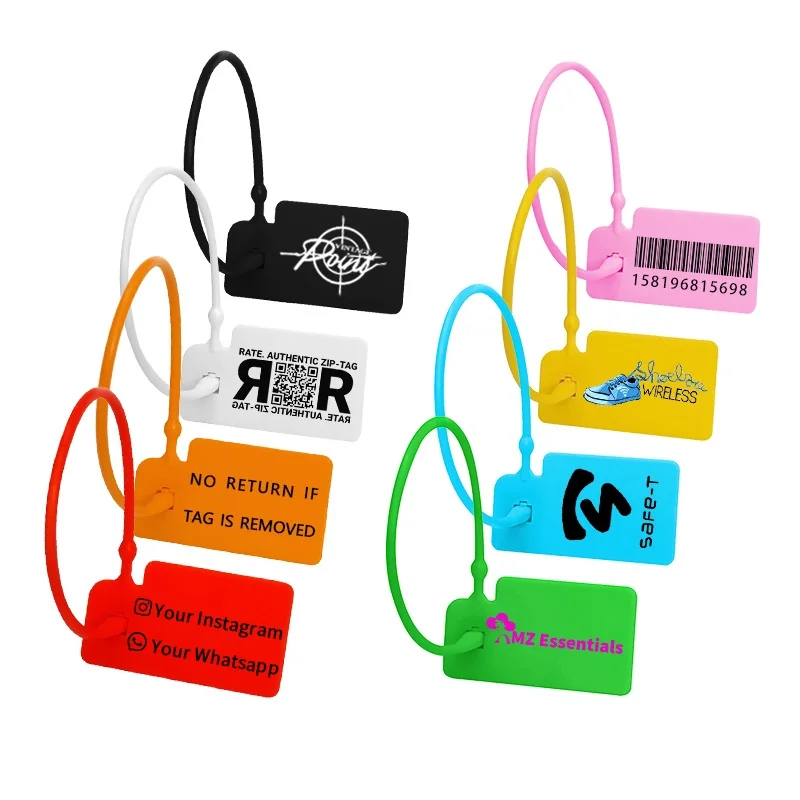 Numbered Tamper Proof Tags Seals Clothing Logo Security Plastic Seals ...