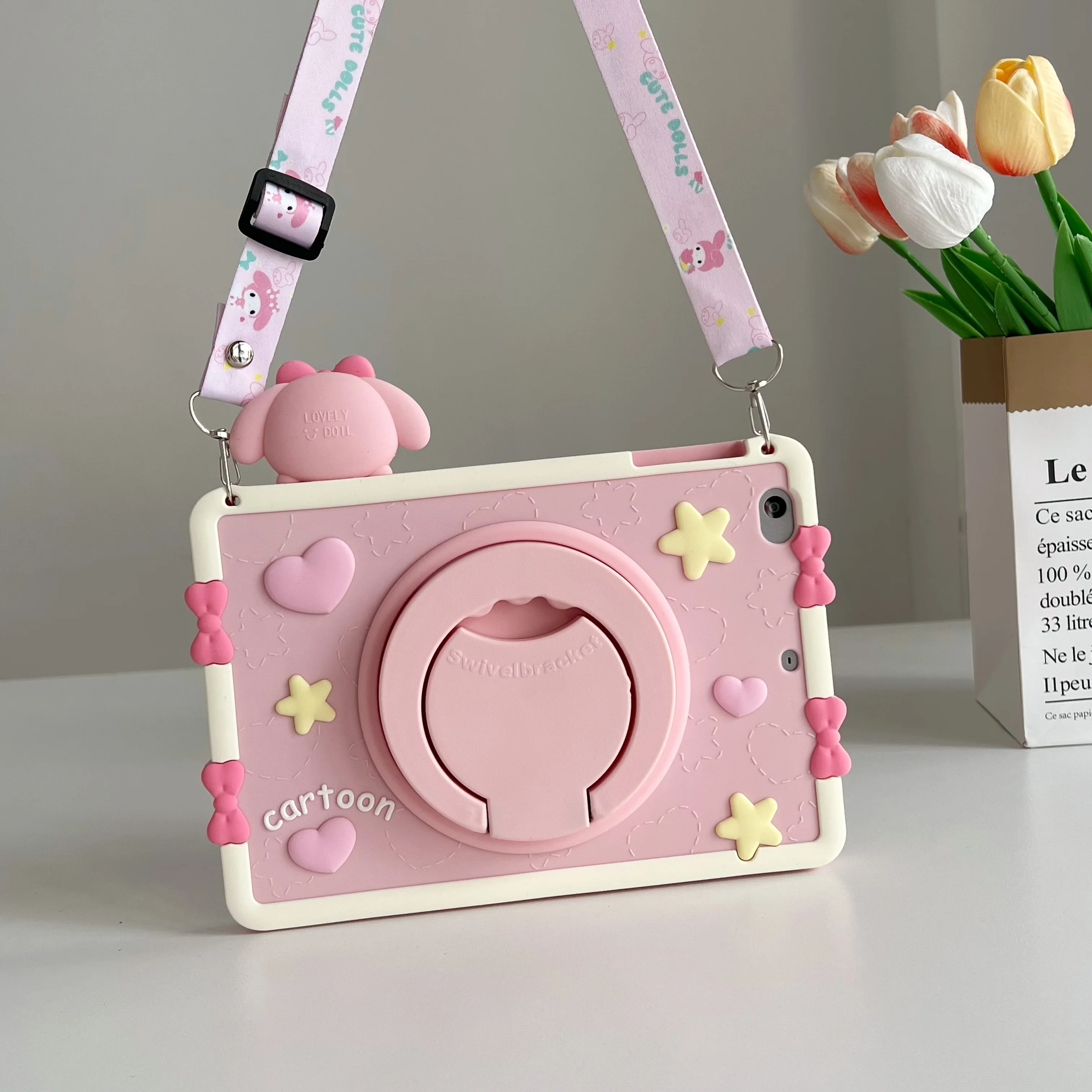 Kids Cartoon Silicon Stand Cover For Ipad 7 Th 8th 10.2inch Protective ...