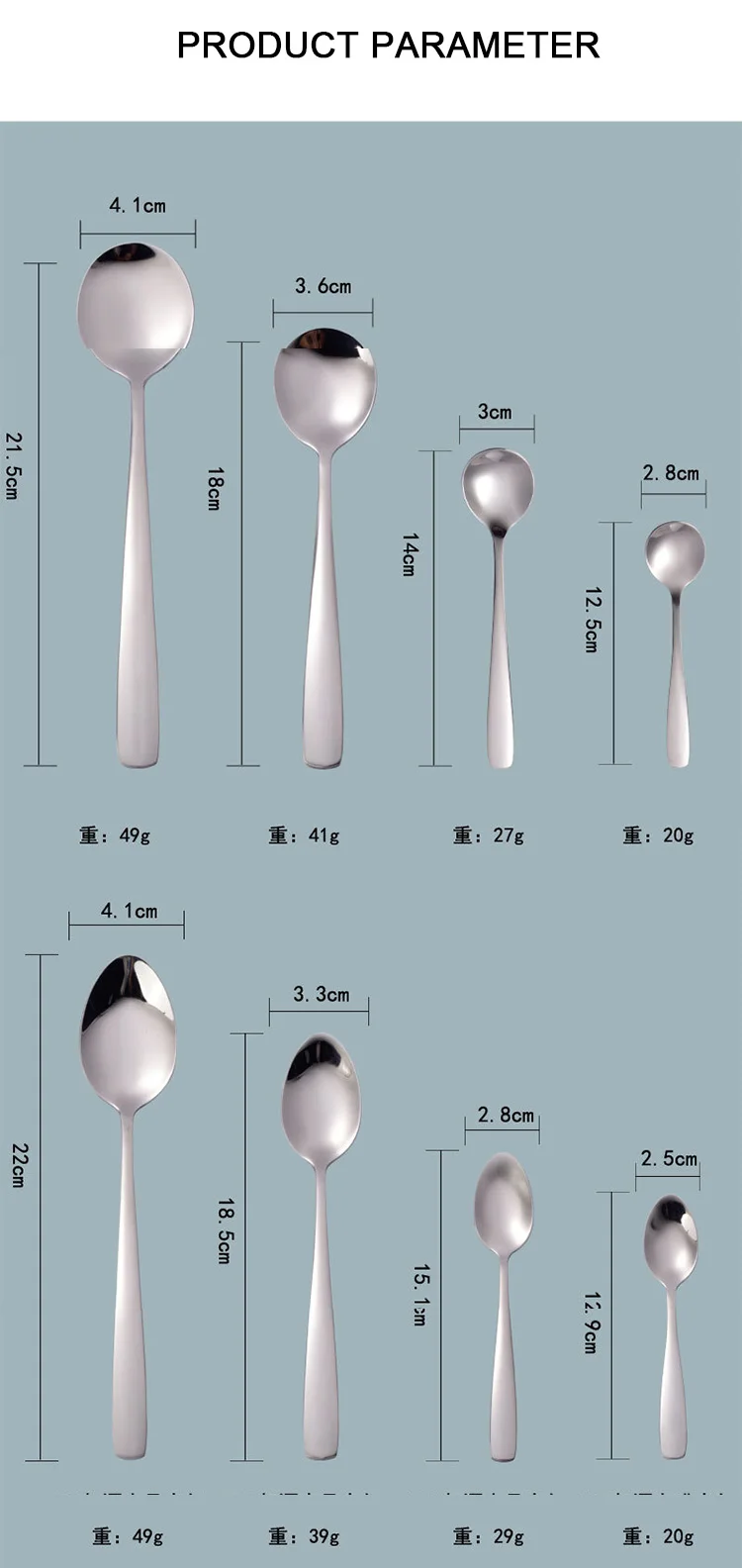 Stainless Steel Square Edge Flatware Set Silver Spoon and Knife Cutlery ...