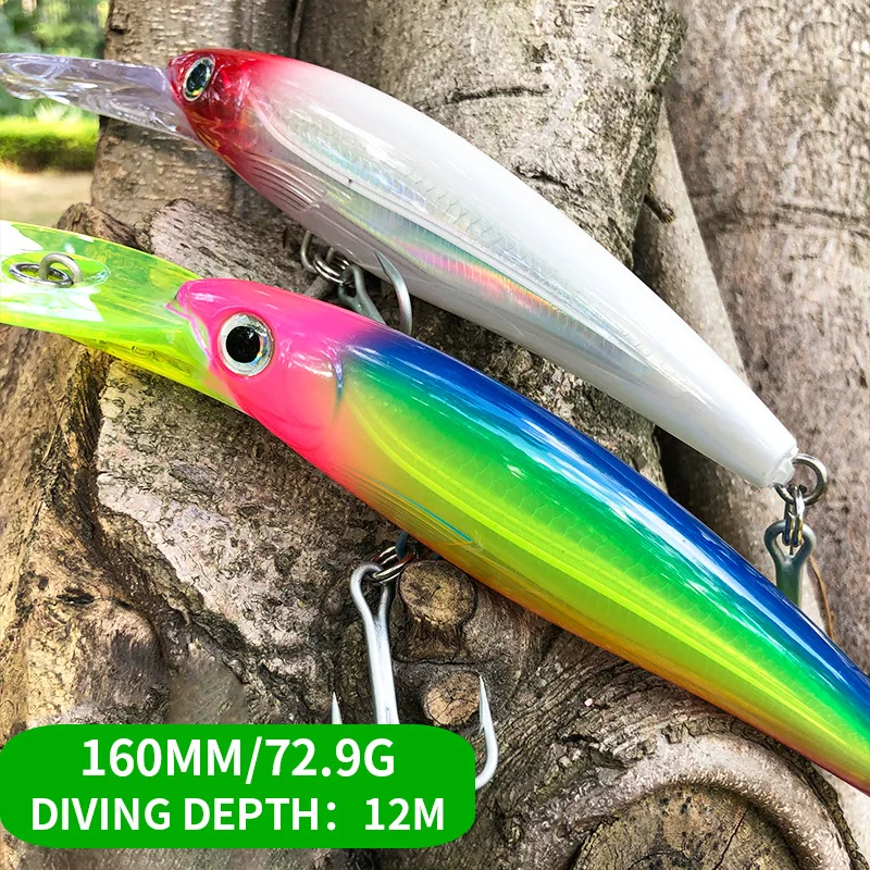 Topright M130 160mm 77g Deep Diving Saltwater Trolling Lure For Tuna ...