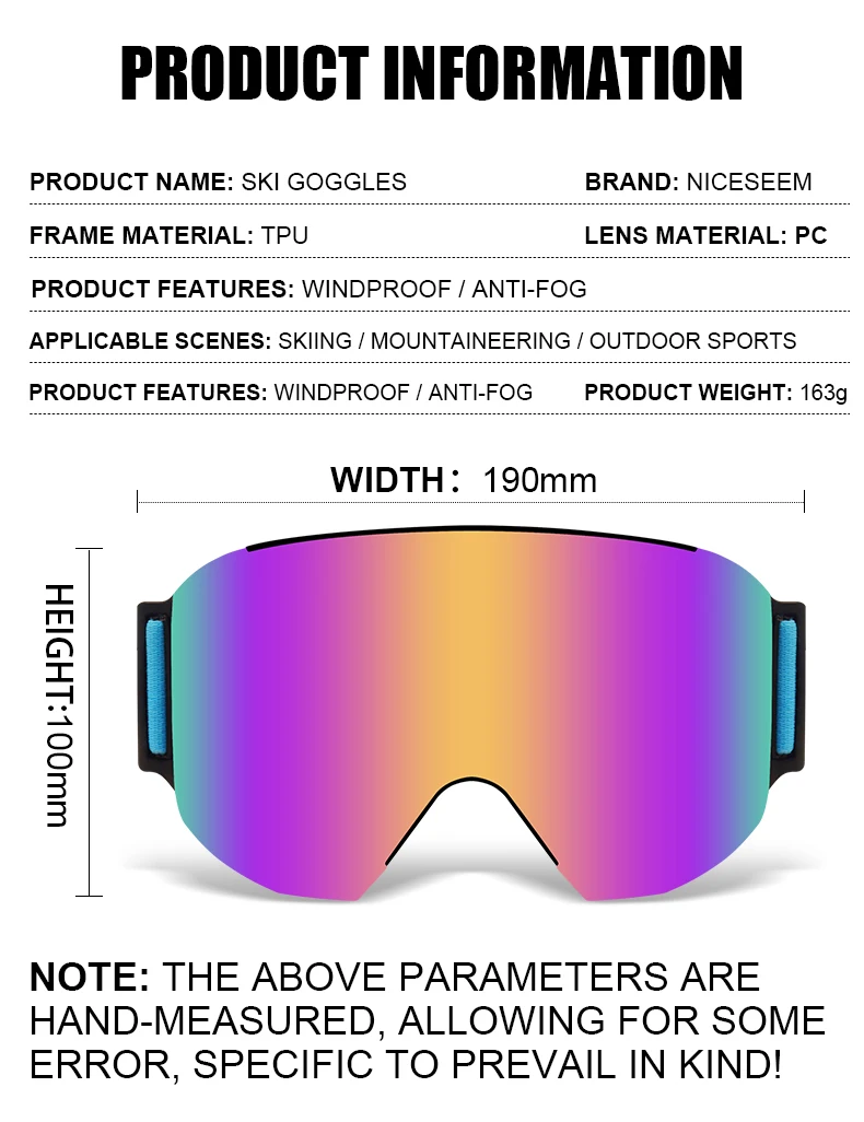 Hot Sale Amazon Google Board Eyewear UV400 Two-layer Lens Goggle ...