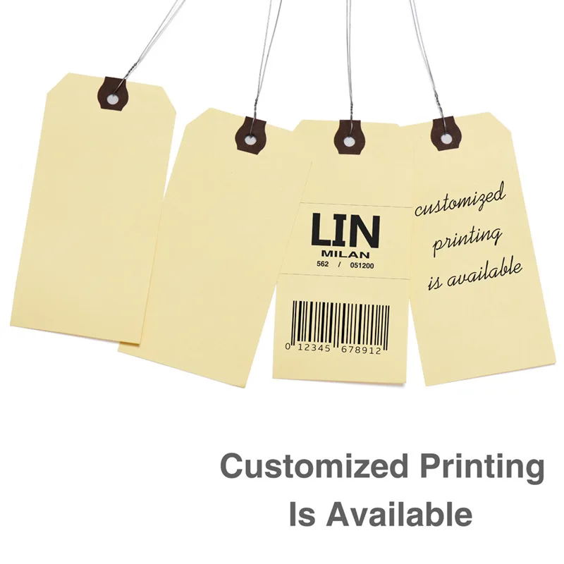Wholesale Custom Printing Paper Shipping Tags With Wires - Buy Shipping ...