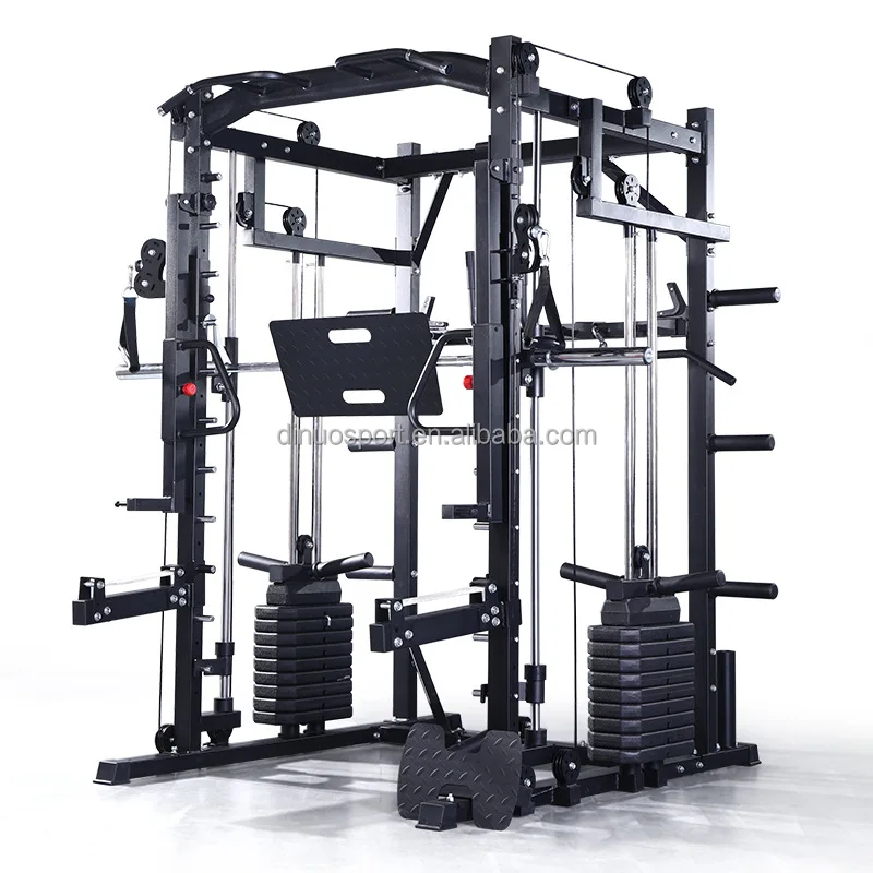 Multi-function Smith Machine Power Cage Rack Squat Rack Fitness Equipment Strength Training for ...