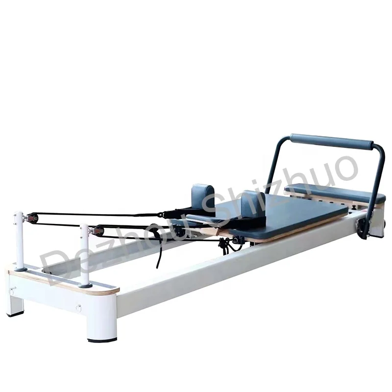Commercial Use Folding Pilates Reformer Machine White Aluminium ...