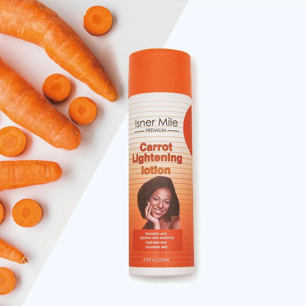 Organic Carrot Oil Lightening Body Lotion for Black Skin