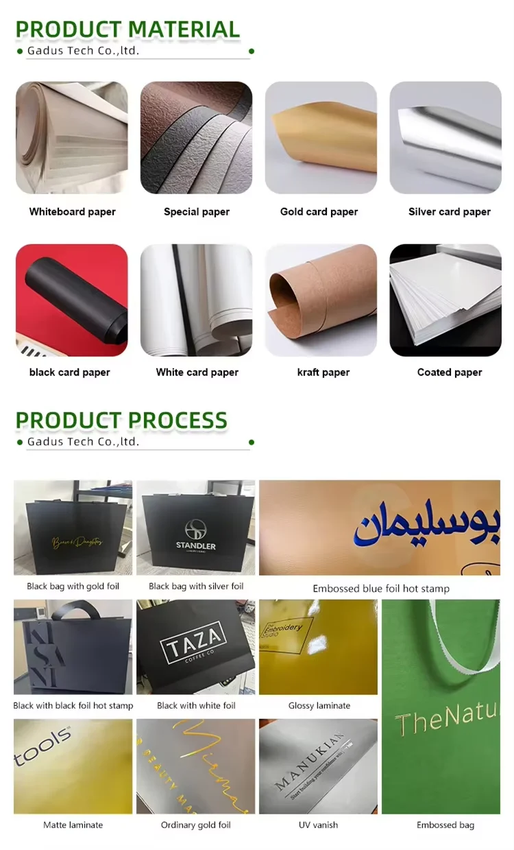 High Quality Luxury Paper Bags With Your Own Logo Embed Handle Paper ...