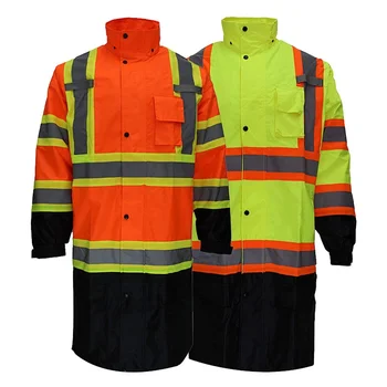 American Standard Class 3 Rainwear Reflective Hi-viz Black Bottom Long ...