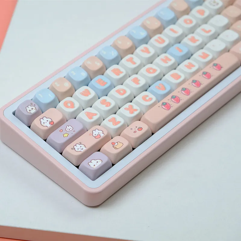 Strawberry Rabbit COA Profile PBT Keycaps for Mechanical Keyboards