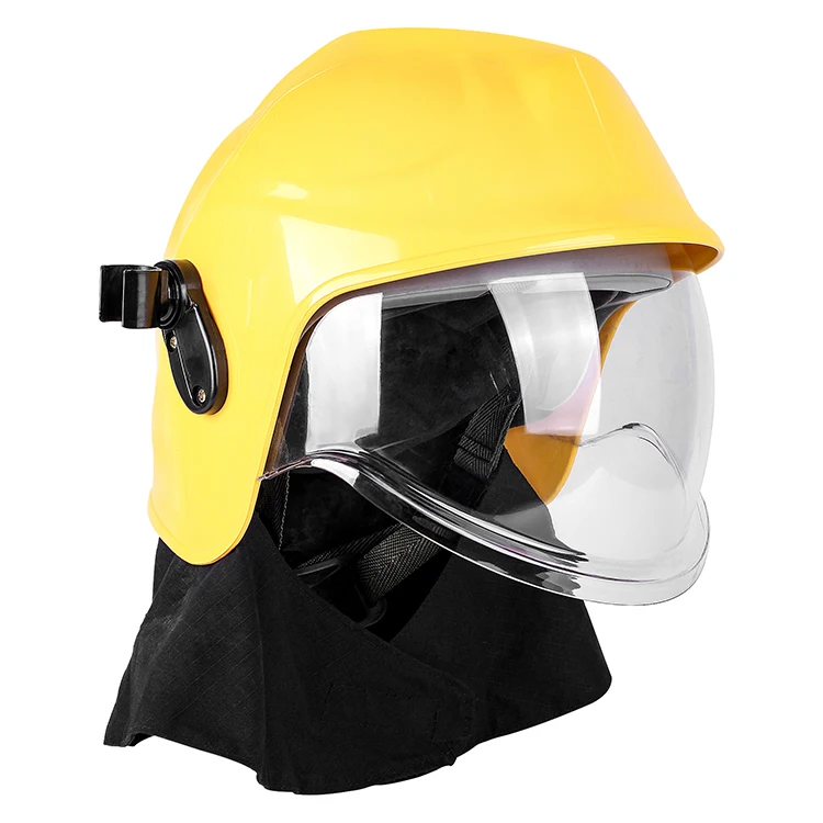 European Full Face Firefighting Helmet - Modern Safety Gear