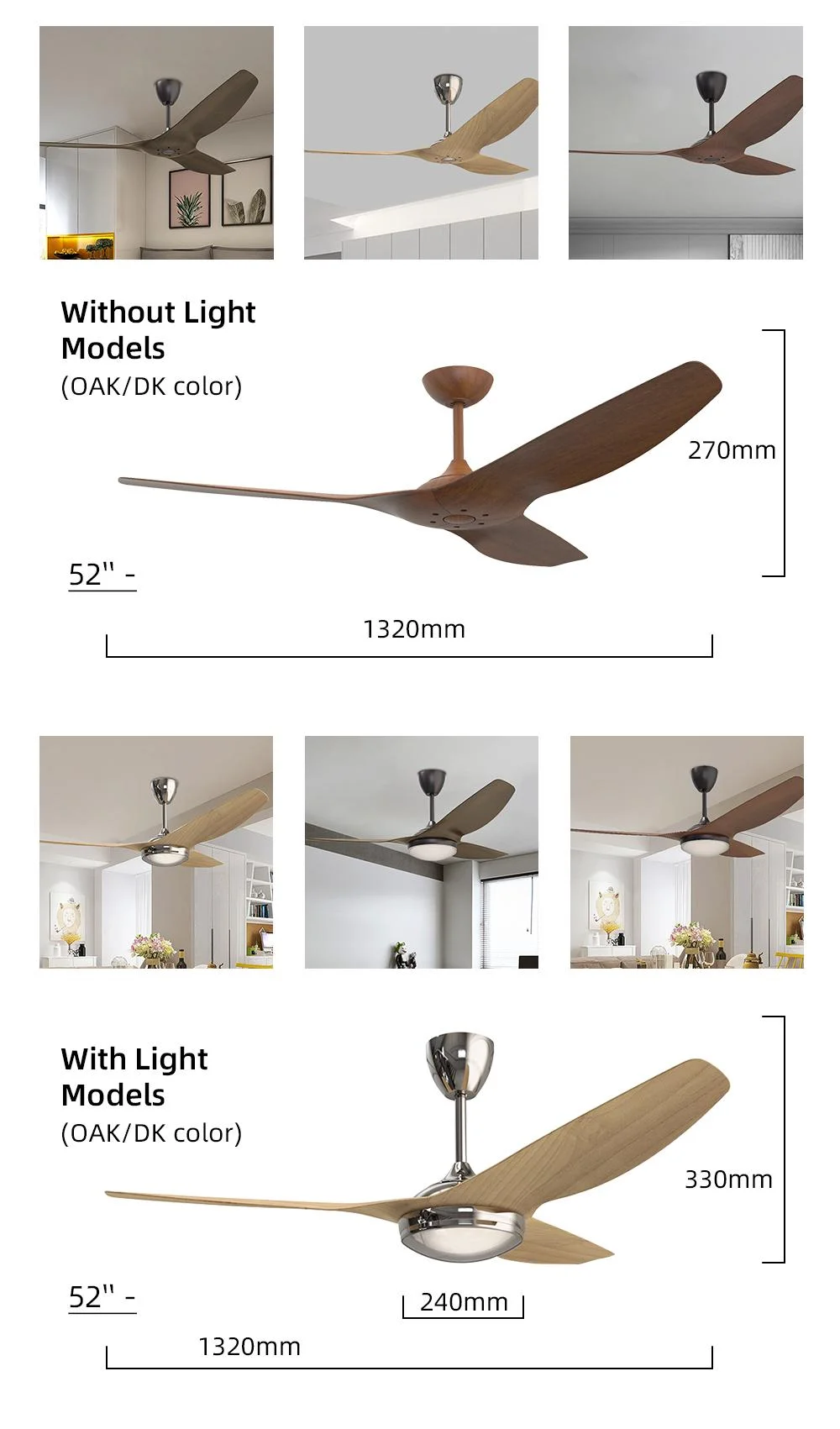 6 Speeds Bldc Inverter Led Remote Control Ceiling Fan Modern Ceiling ...