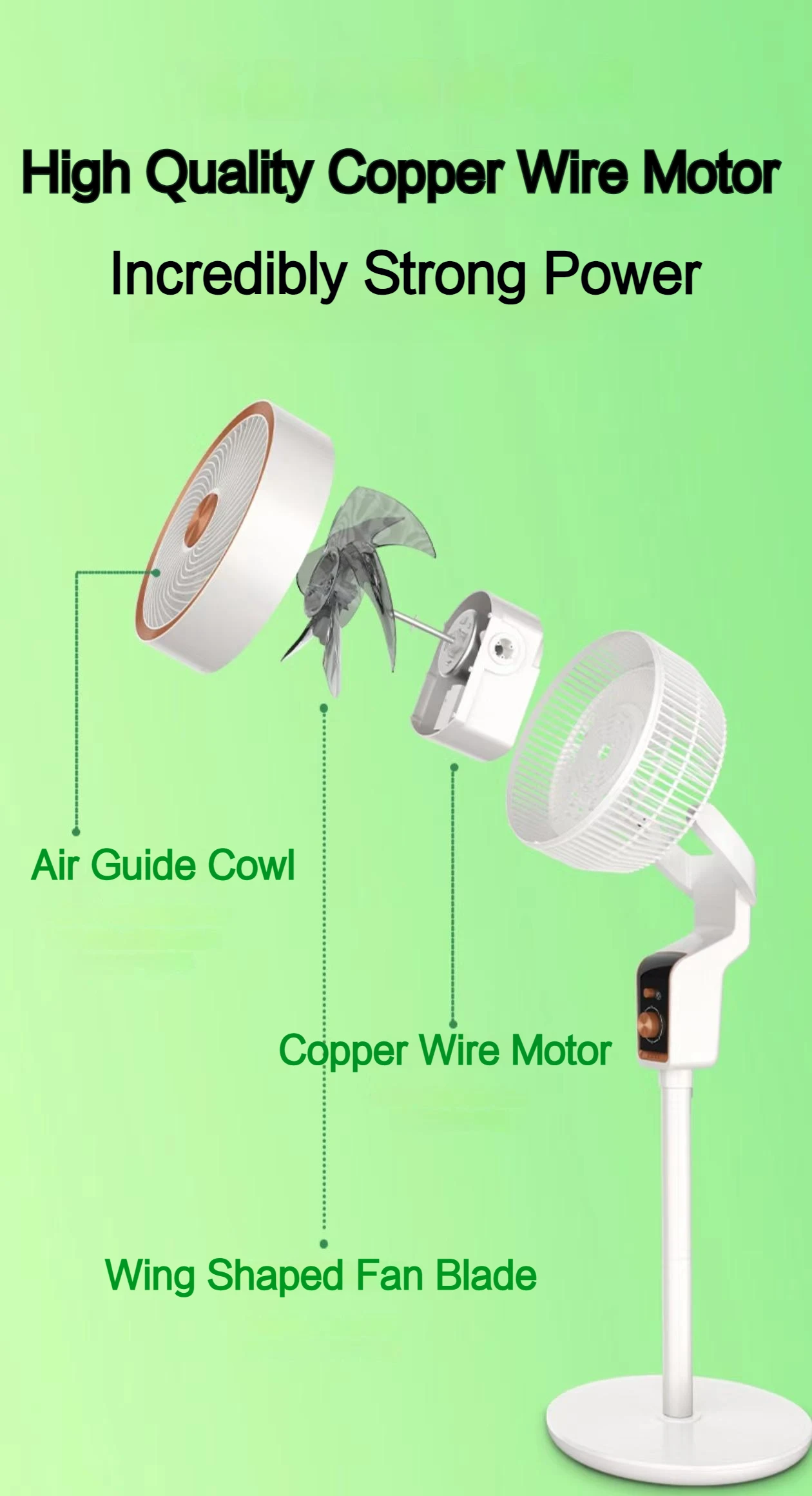 Adjustable Height Free Standing Circulating LED Display Household ...