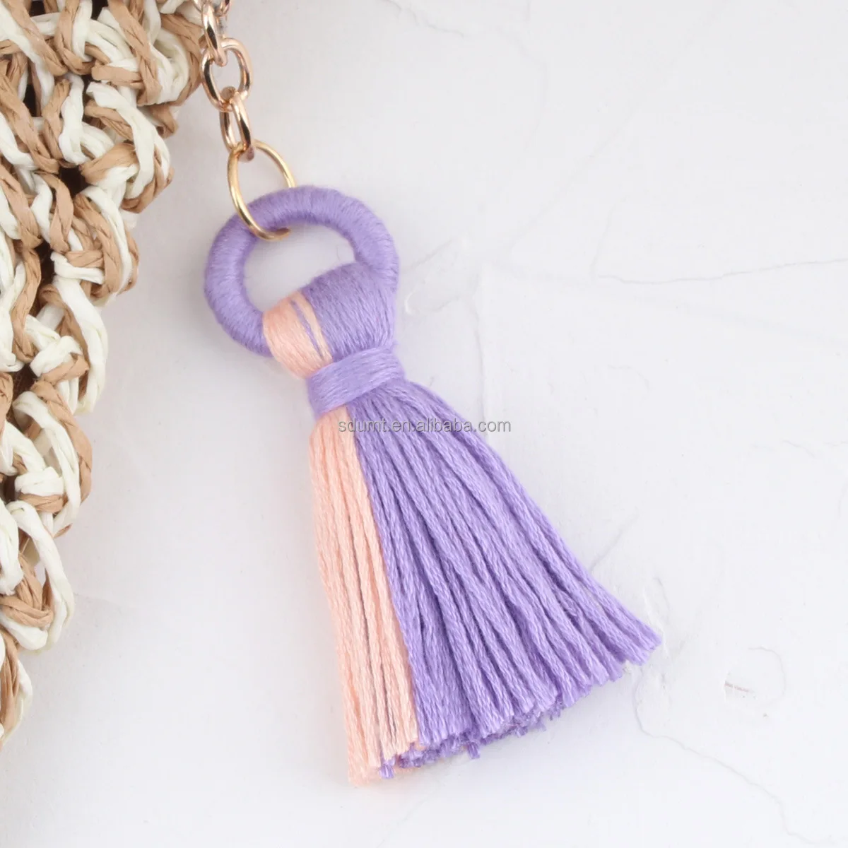 Wholesale Key Ring Key Holder Tassel Bag Accessories Glitter Bracelet ...