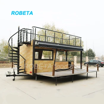 Customized High Quality 2 Story Mobile Catering Trailer Two Story Food ...