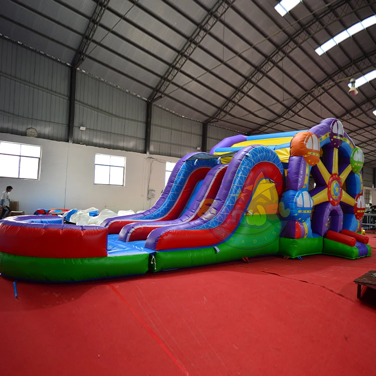 Inflatable Ferris Wheel Bouncer Water Slide Combo - Fun for All Ages