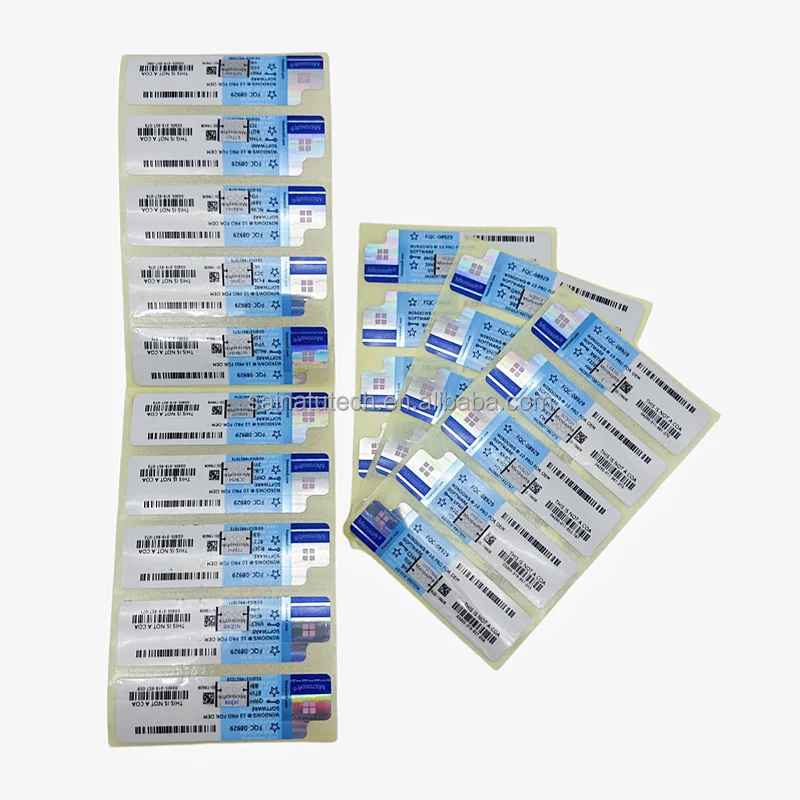 High Quality Label Win 10 Pro OEM Sticker Online Activation License Win ...