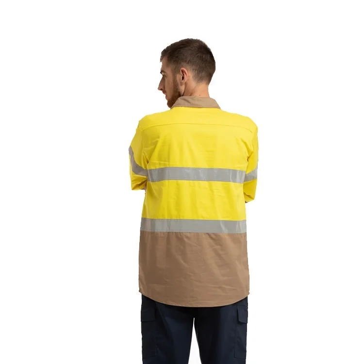 Hot Sale Australian Long Sleeve High Visibility Cotton Drill Reflective ...
