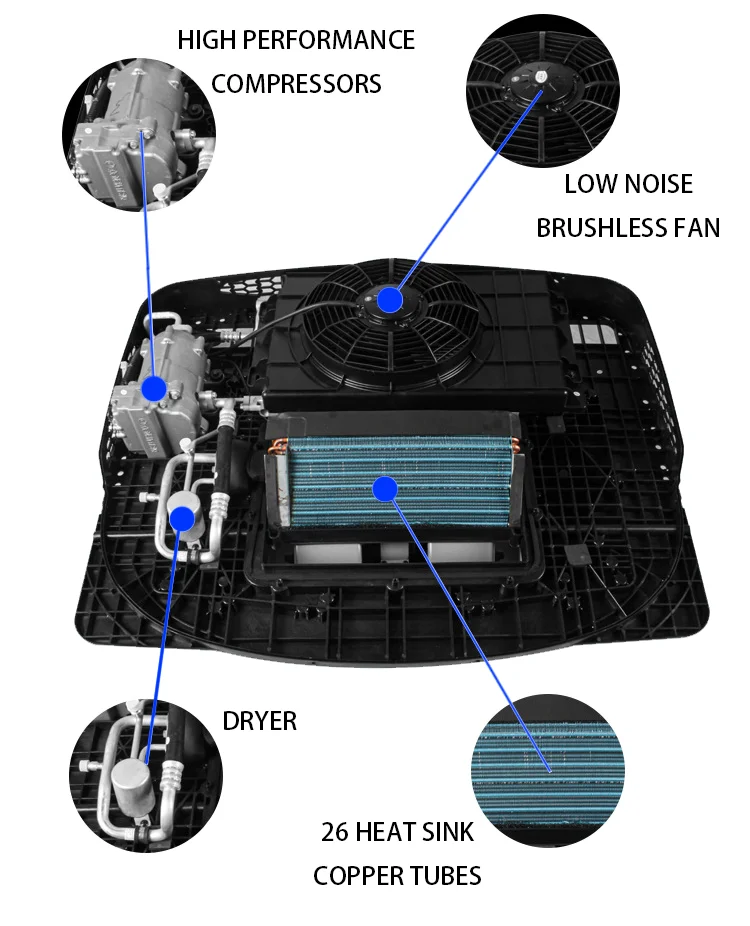 12 Volt/24 Volt Electric Dc Air Conditioning Systems Parking Air ...