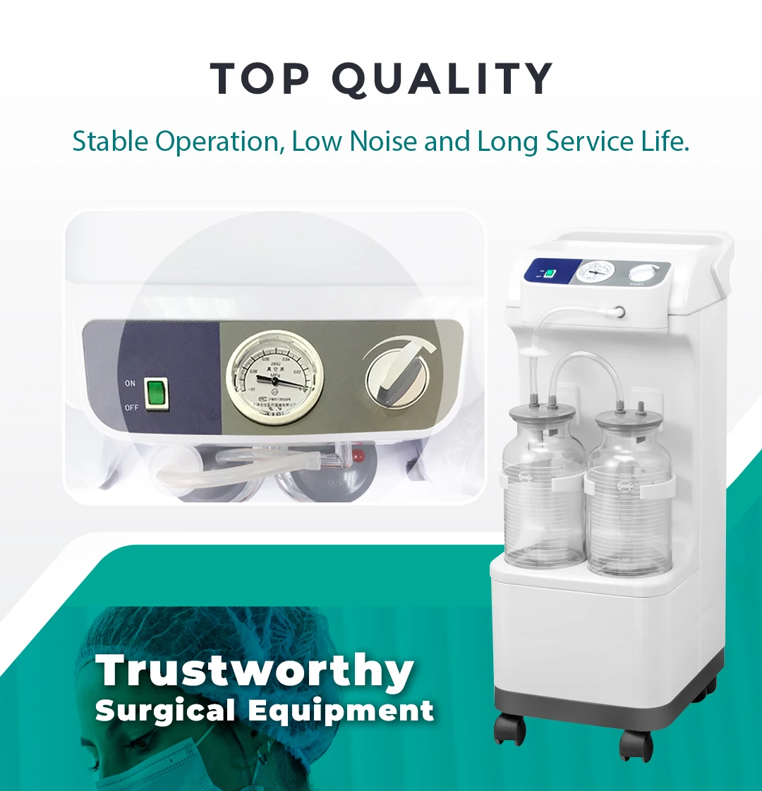 Medial Electric Vacuum Suction Machine for Sputum Suction