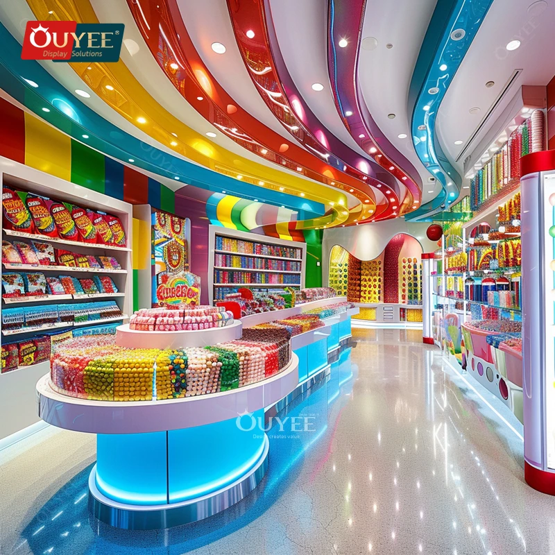 Candy Shop Interior Design Customized Candy Store Decor Snack Display ...