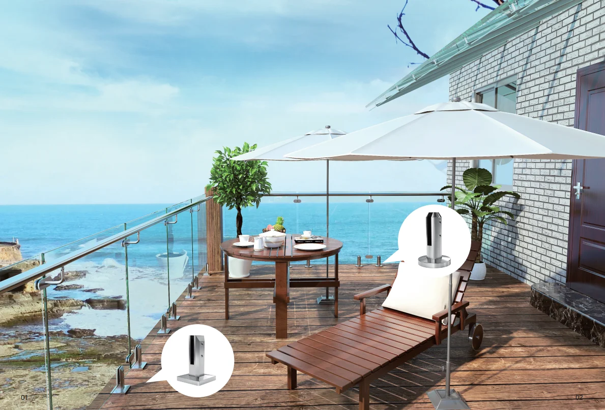 Gk German Craft Matt Black Stainless Steel Spigot Glass Railing Balcony ...