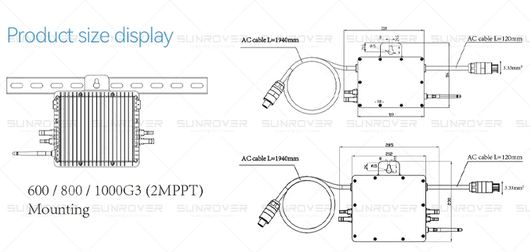 Deye Inverter Micro 800w Micro Inverter Solar Panel Bracket Balcony For ...