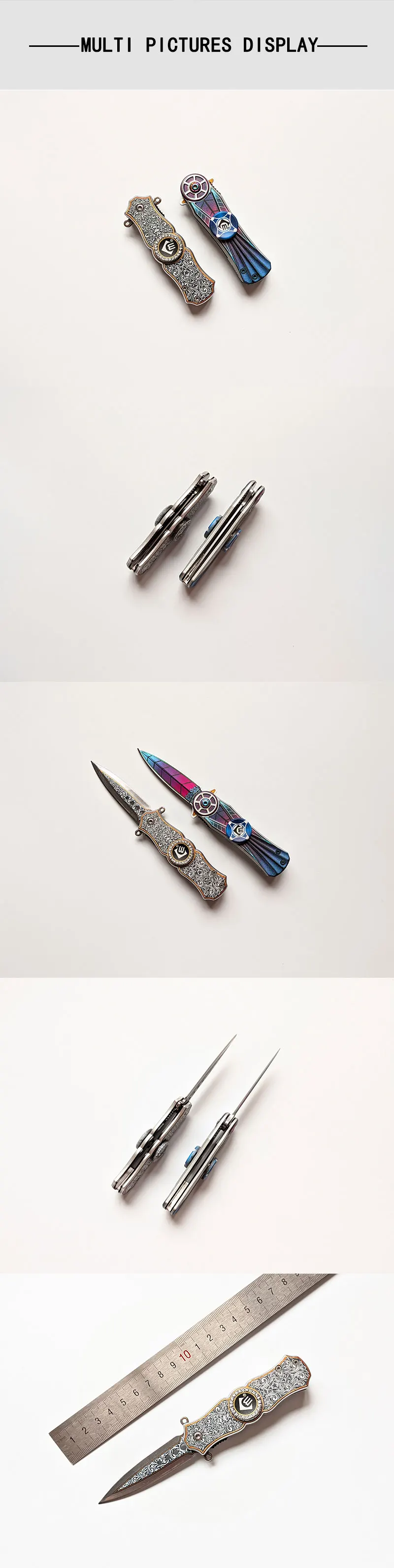 Cm78 Outdoor Folding Knife Fingertips Gyro Knife Camping ...