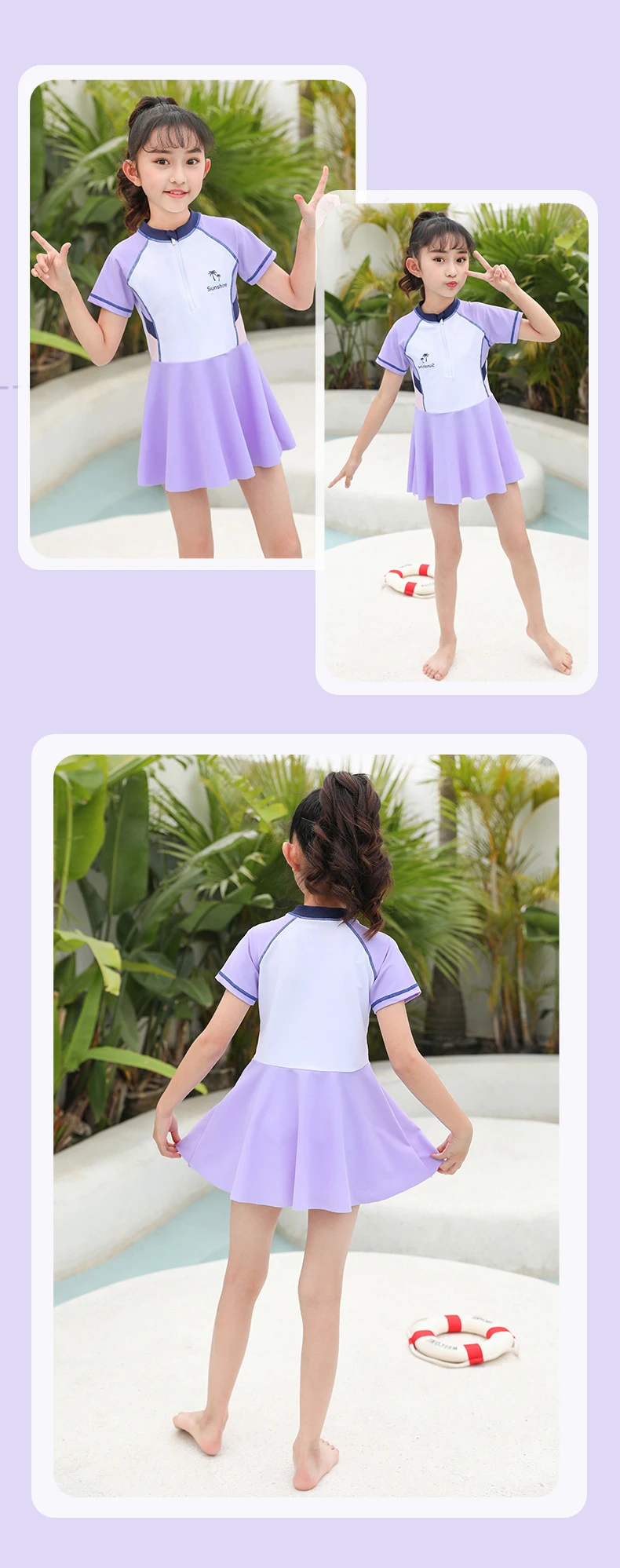 Aliexpress Kids Bikini Girls Swimwear One Piece Swimdress - Buy Girls ...