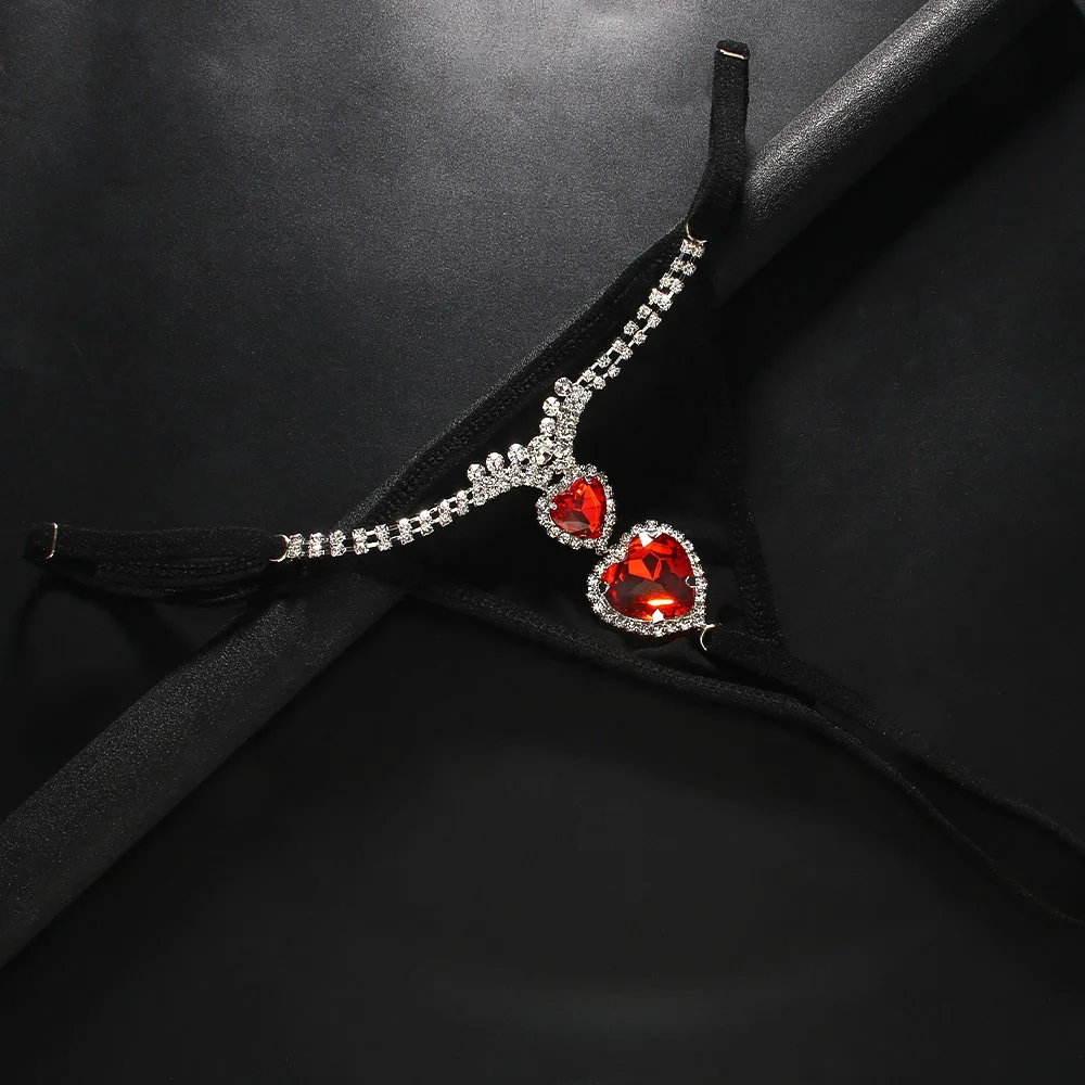Sexy Thong Jewelry - Luxury Diamond Thong with Heart Rhinestone