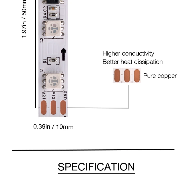 Arduino Addressable Strips 12v Rgb Gs8208 Ws2815 Ws2818 Tm1934 5050 60 ...