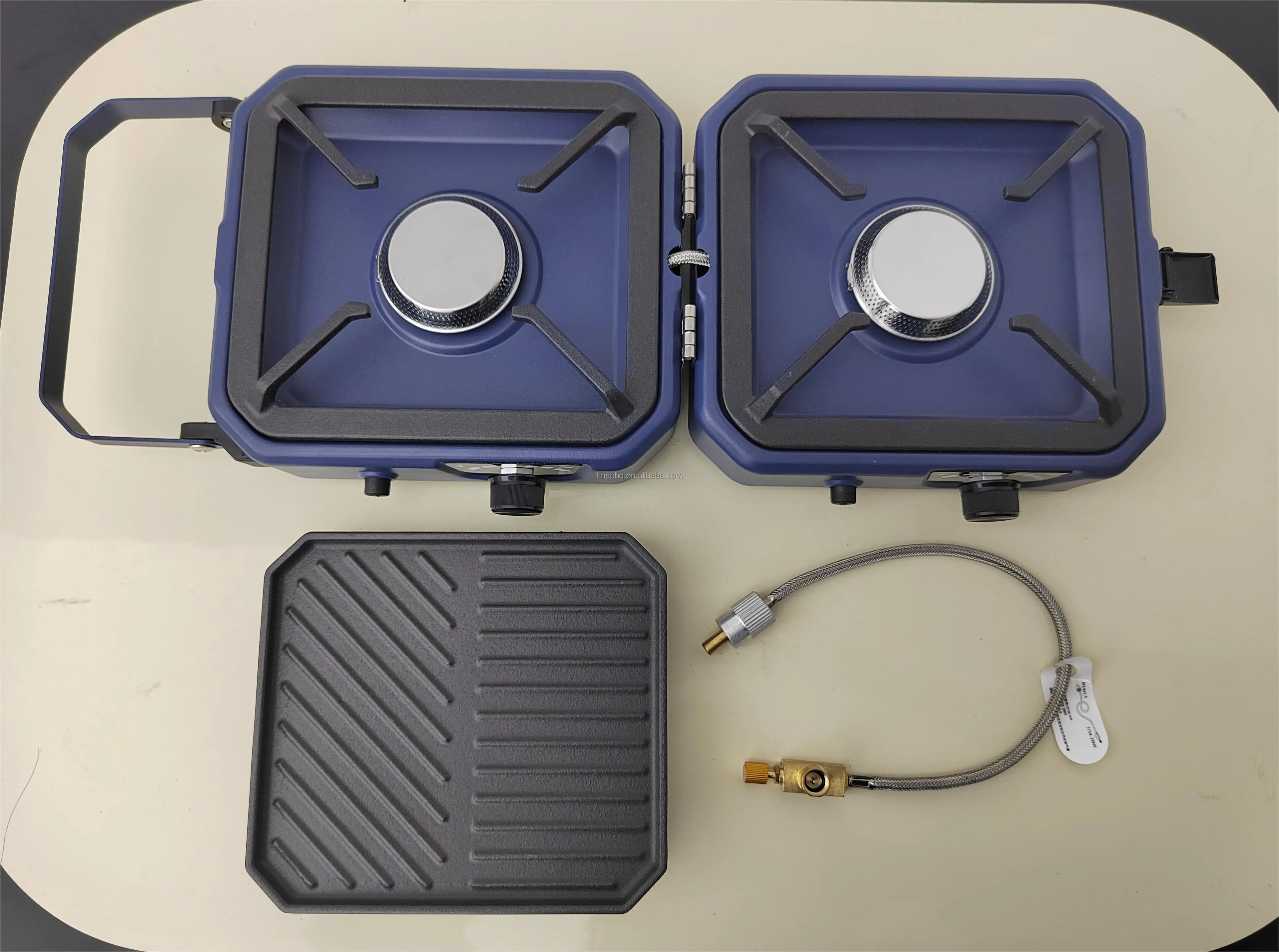 HANS Camping Gas Stove - Portable Two Burner Foldable Stove