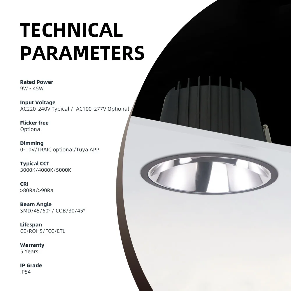 Downlight Light 4 Inch 6 Pot Ceiling Spot Home Decorative Round Panel ...