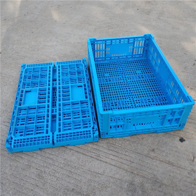 Mesh Folding Plastic Crates Stackable Collapsible Plastic Crate For ...
