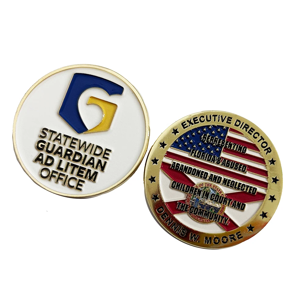 Free Sample Gold Silver Commemorative Coins Enamel Souvenir Zinc Alloy ...