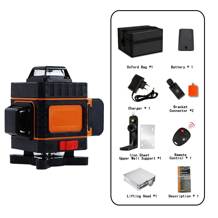 360 Self Leveling Rotary Green Laser Levels 4d Line Laser Level Cross ...