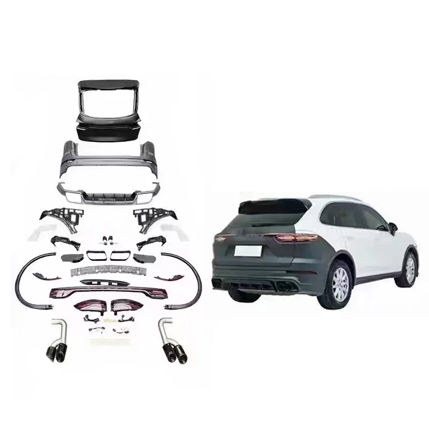 New Pp Material Car Upgrade Body Kit For 2015-2017 958.2 Change To 9y0 Cayenne Body Kit Facelift ...