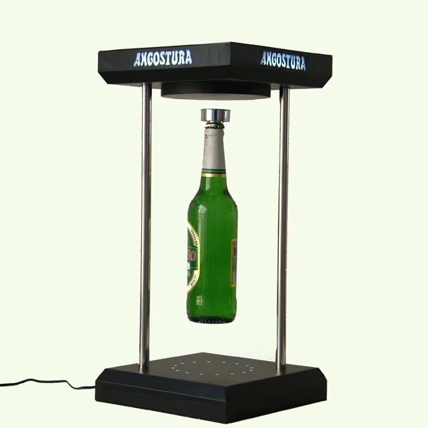 Advertising Equipment Led Light Levitating Bottle Display Magnetic ...