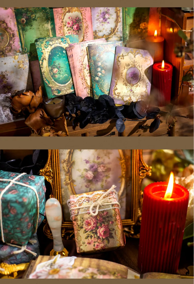 30 Pieces/pack Material Paper Rococo Palace Wall Series European Retro ...