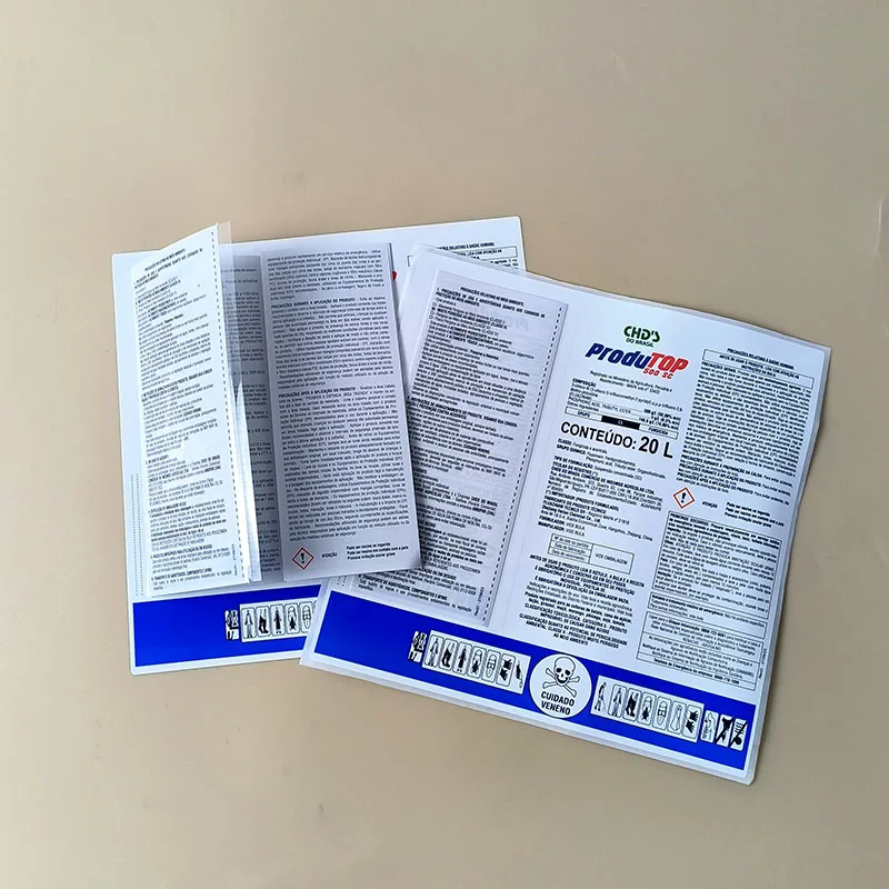 Recyclable Print Adhesive Peel off Booklet Instruction Label Peel off ...