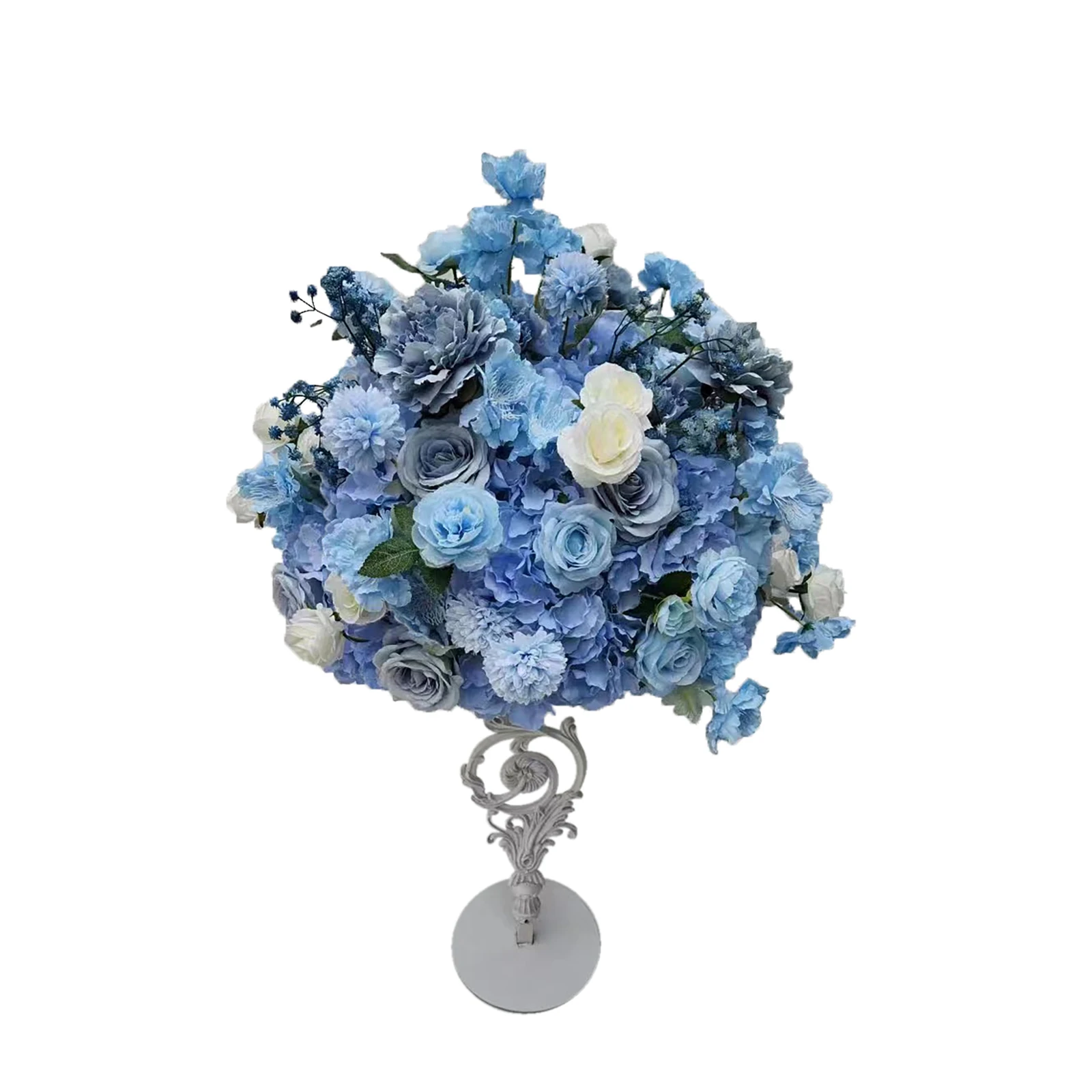 Customized Blue Flower Ball Centerpieces 3D Artificial Flower Ball for ...
