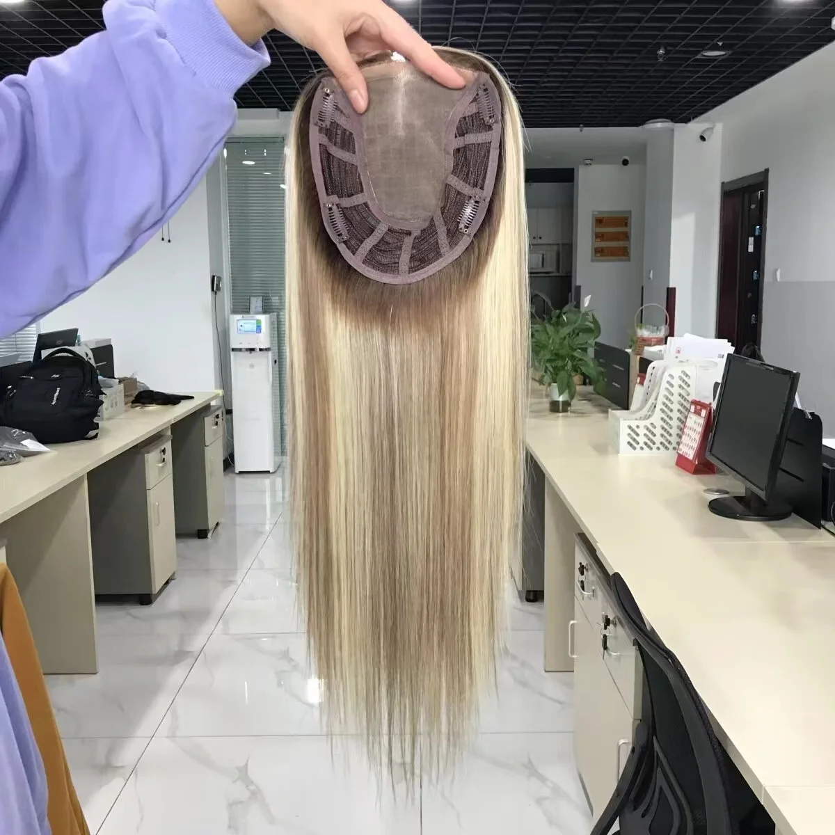 Amara Wholesale Brazilian Mono Women Toupee Topper 6x7'' Mono Base Hair ...